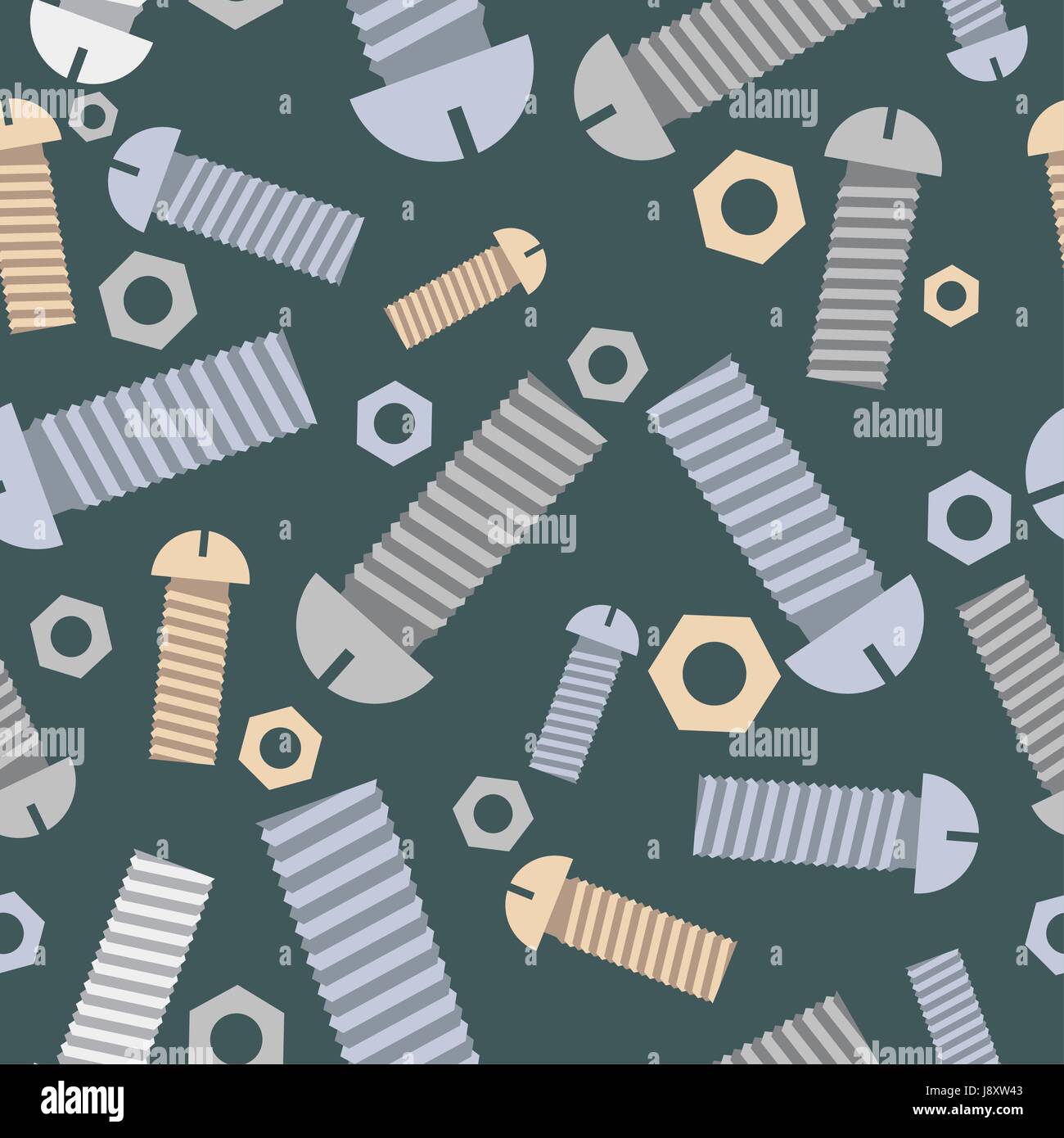 Technical seamless pattern bolts and nuts. Vector background Stock ...