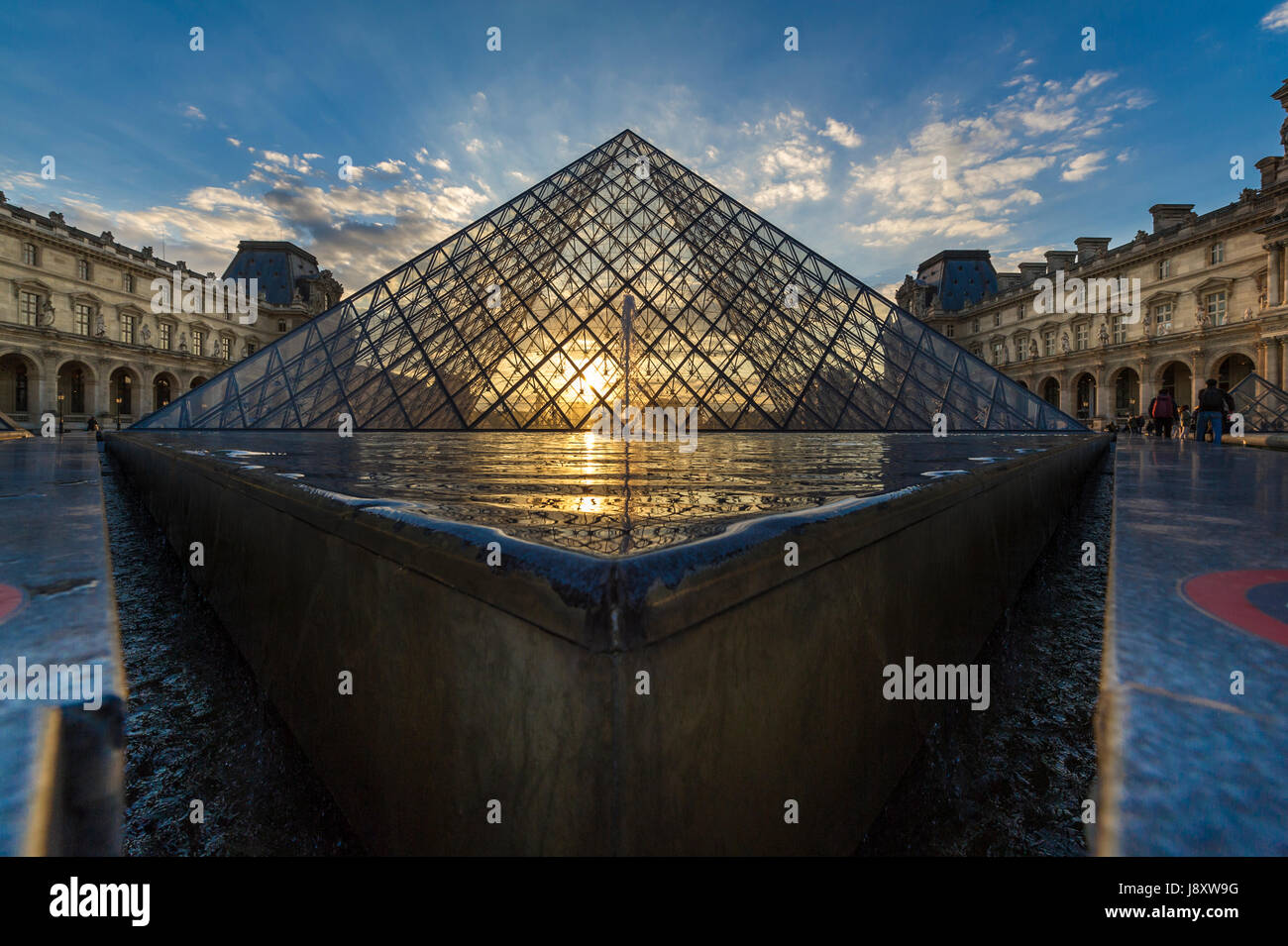 Louvre palace pyramid detail hi-res stock photography and images - Alamy