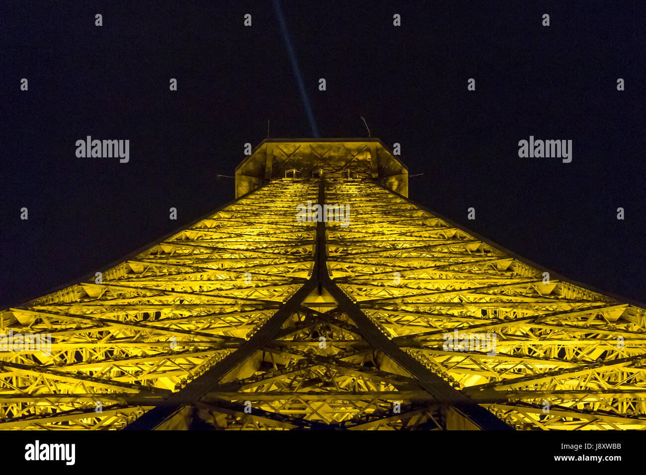 Eiffel Tower illuminated at night Stock Photo - Alamy