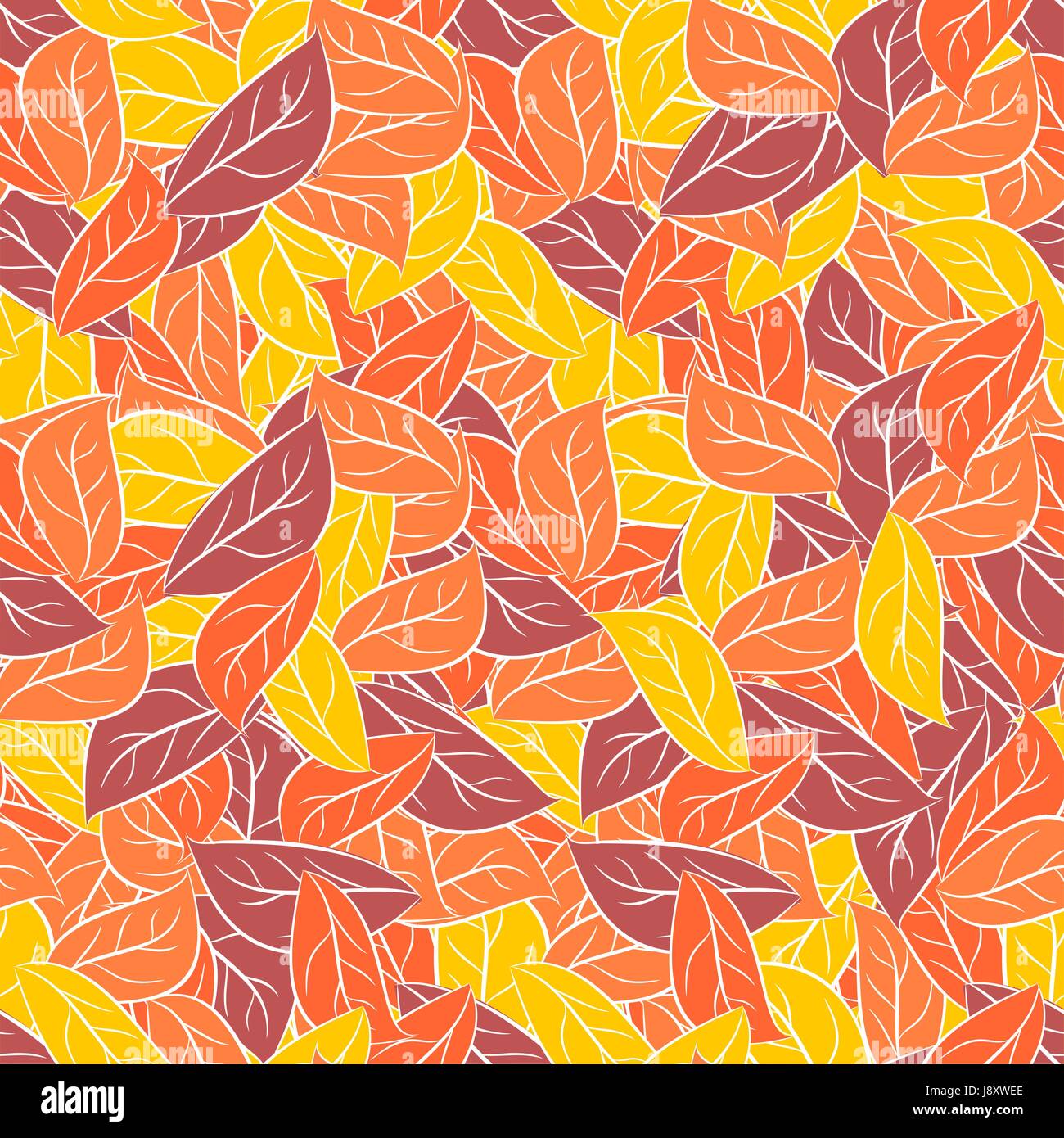 Autumn foliage in pastel colours. Vector seamless pattern for fabrics ...