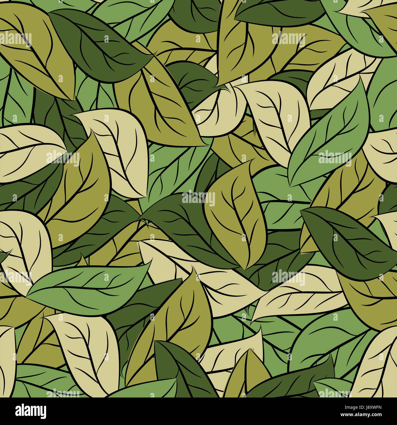 Military texture leaves. Army camouflage of foliage. Seamless pattern ...