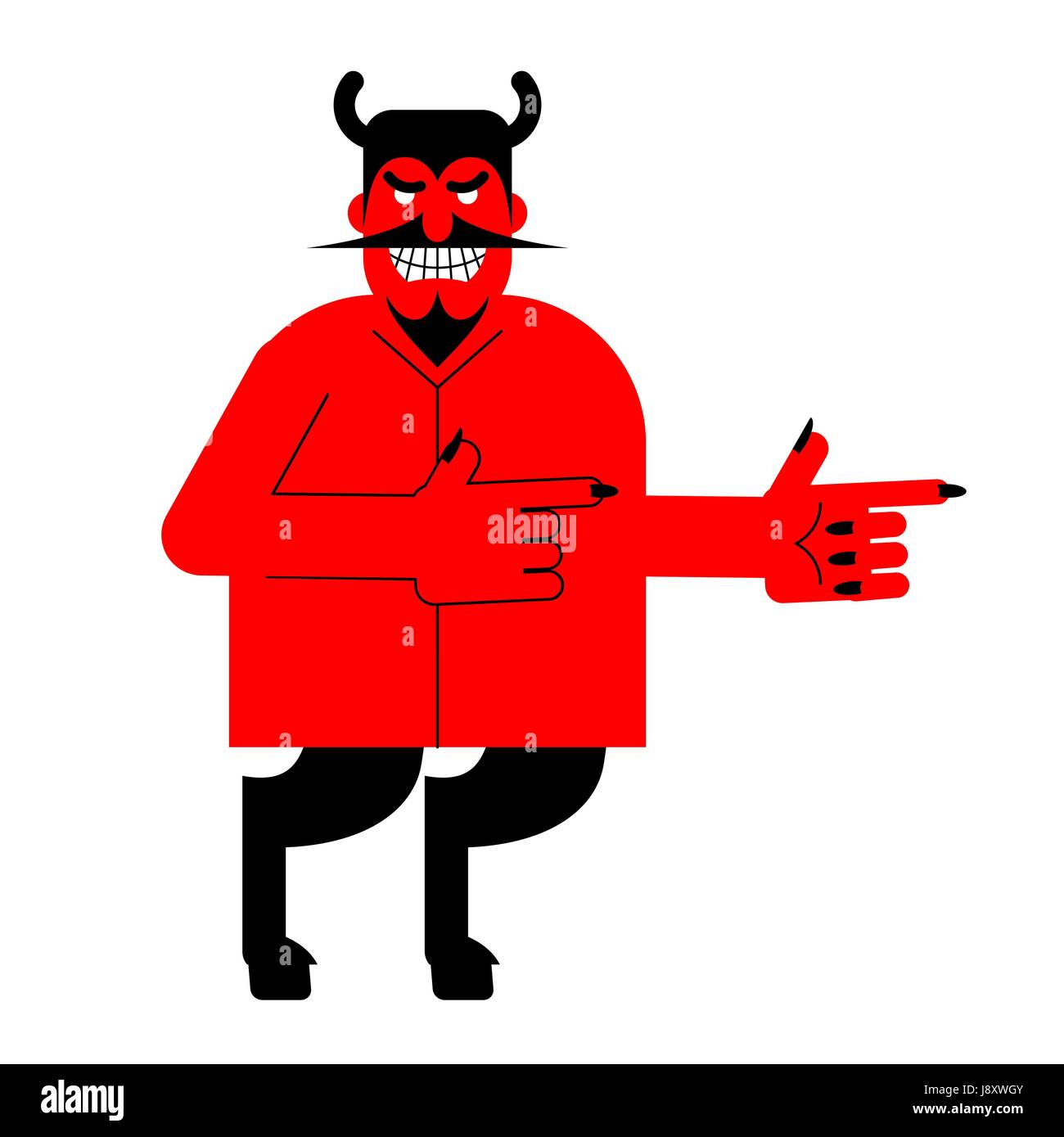 Cartoon devil pitchfork Cut Out Stock Images & Pictures - Alamy