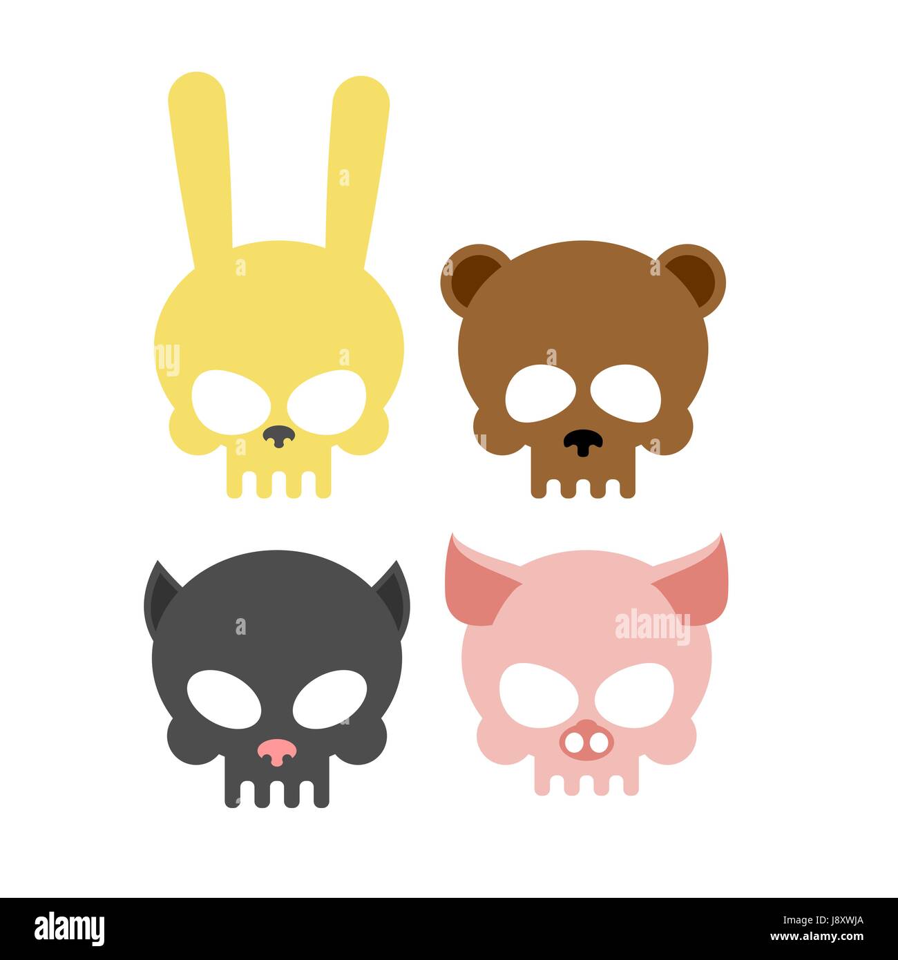 Rabbit skeleton vector Stock Vector Images - Alamy