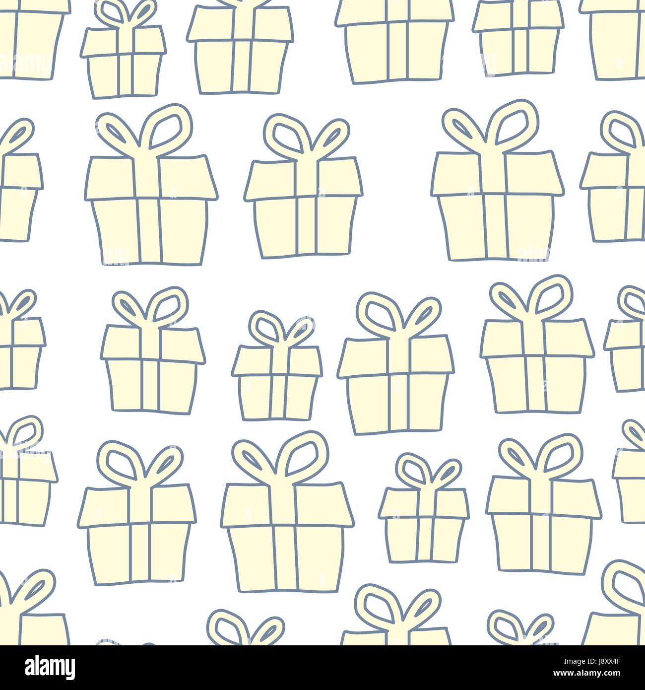 Holiday background of gifts. Vector present seamless pattern Stock ...