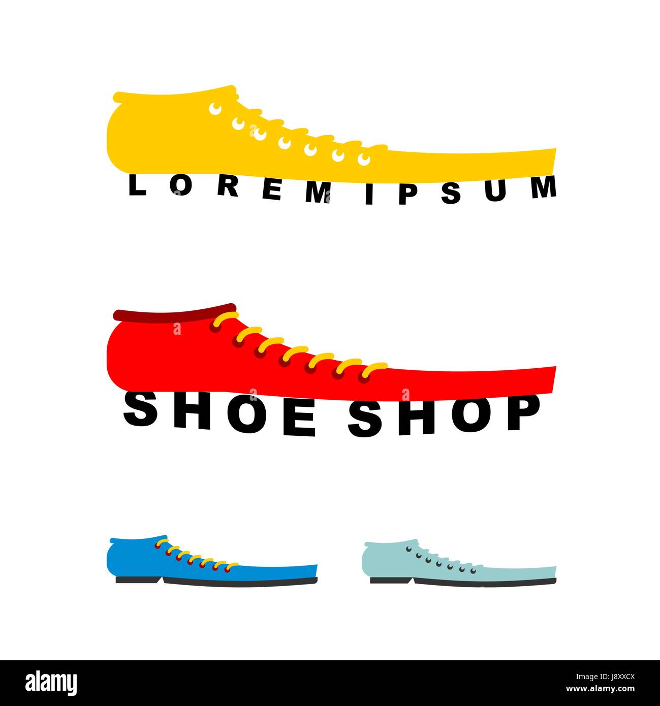 Logo shoes. Long boots. Emblem for shoe store or shoe production Stock ...