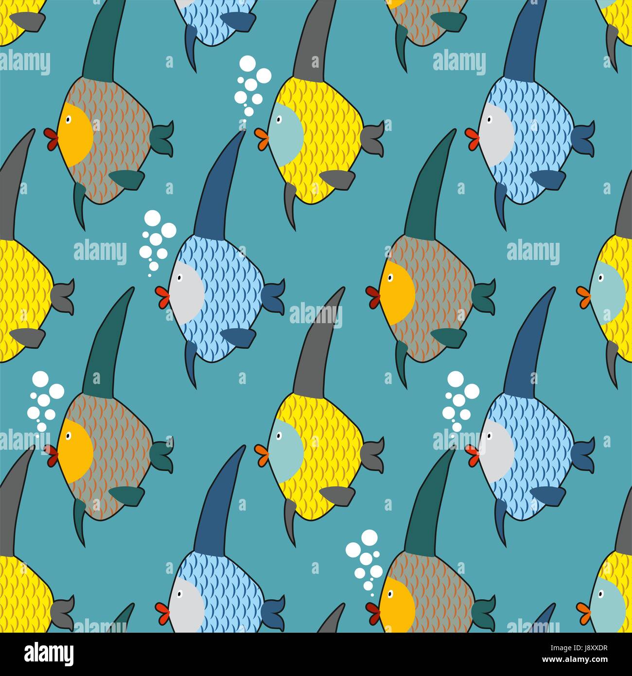 Repeating Pattern Fish Stock Photos & Repeating Pattern Fish Stock ...