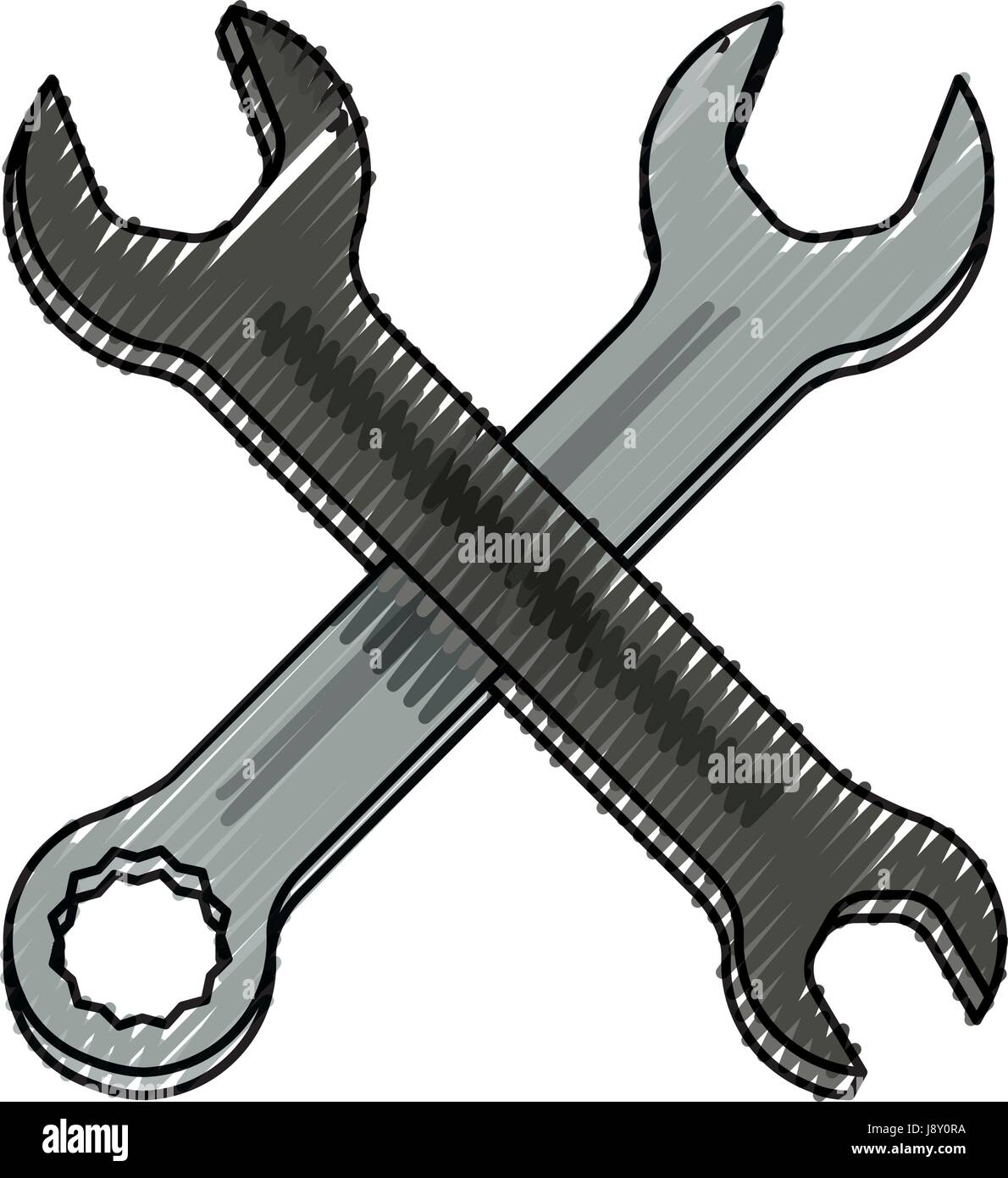 Wrenchs tools crossed Stock Vector Image & Art - Alamy