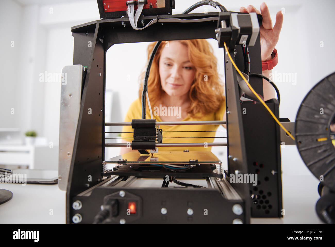 Selective focus of a 3d printing machine Stock Photo - Alamy