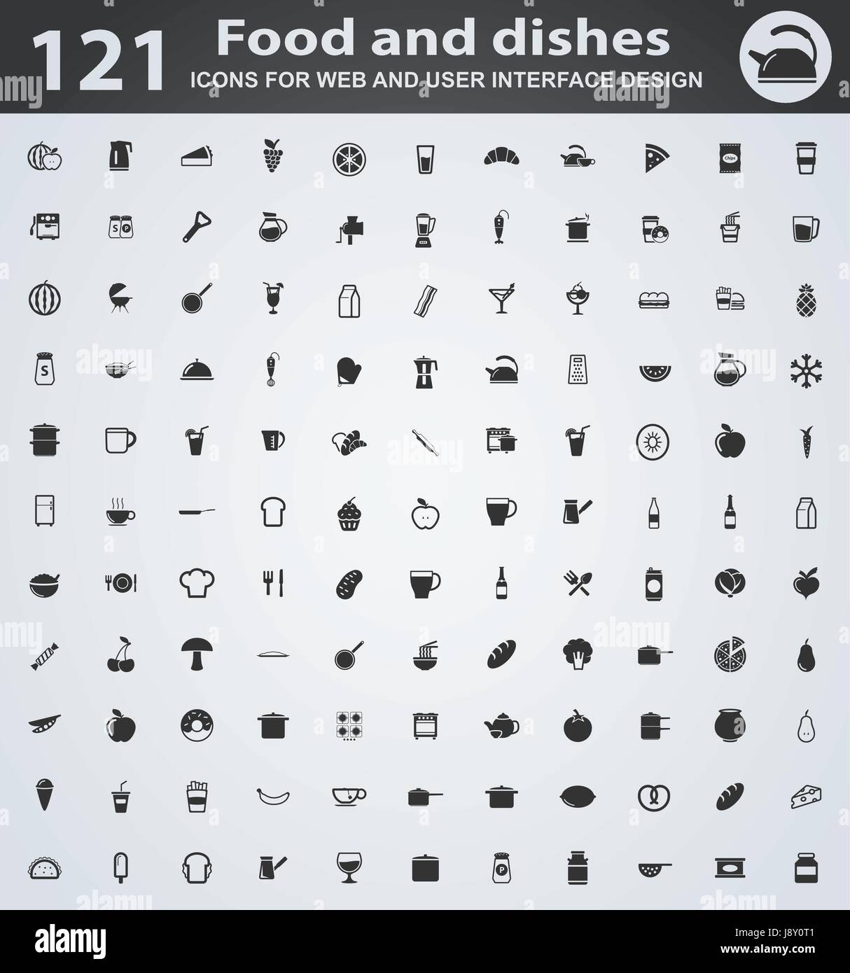 food web icons for user interface design Stock Vector Image & Art - Alamy