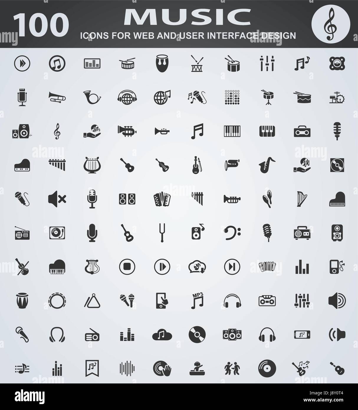 music web icons for user interface design Stock Vector Image & Art - Alamy