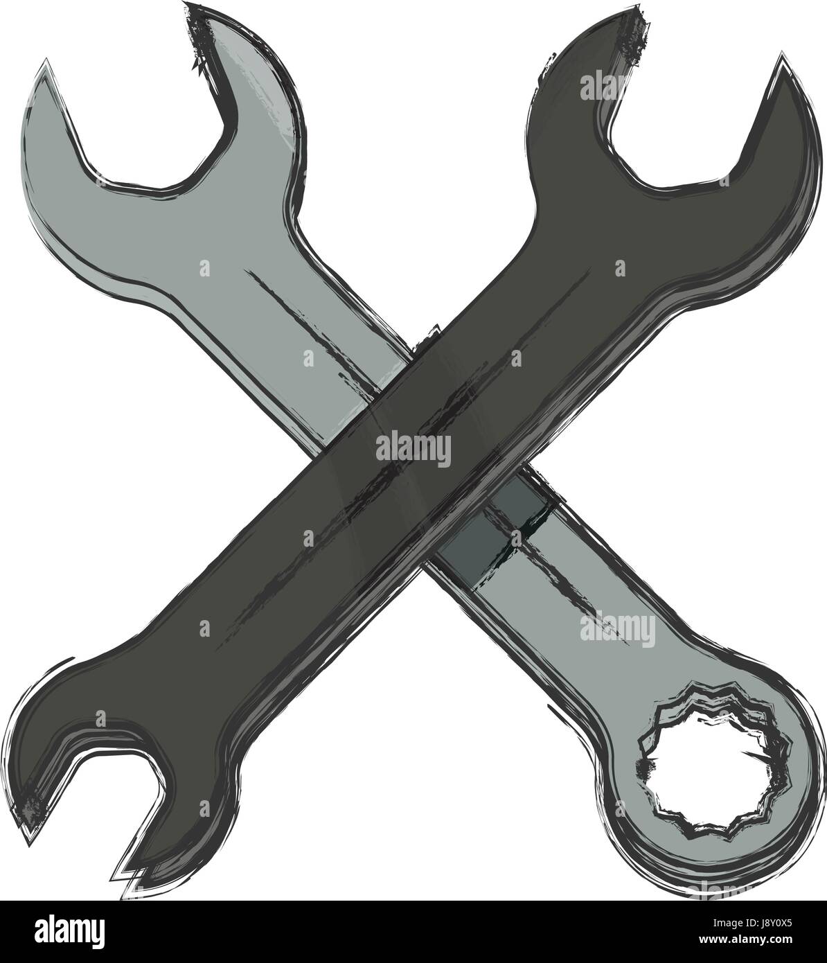 Wrenchs tools crossed Stock Vector Image & Art - Alamy