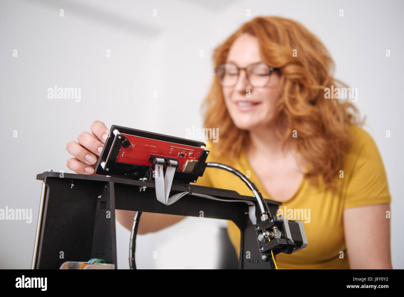 Selective focus of a 3d printer control panel Stock Photo - Alamy