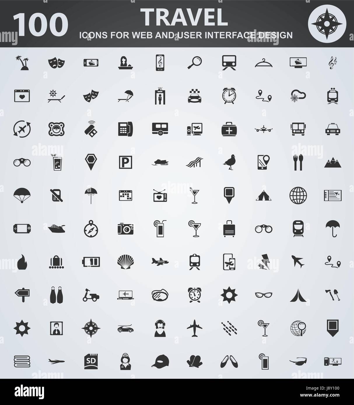 Travel icons for web and user interface design Stock Vector Image & Art ...