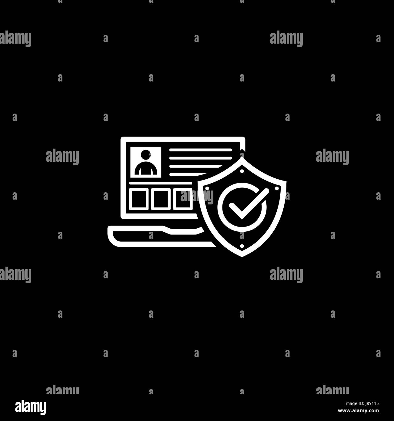 Personal Security Icon. Flat Design Stock Vector Image & Art - Alamy