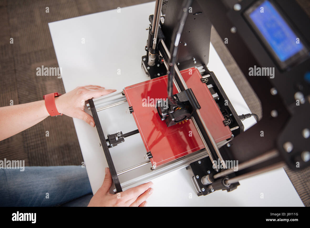 Modern professional 3d printer being in use Stock Photo - Alamy
