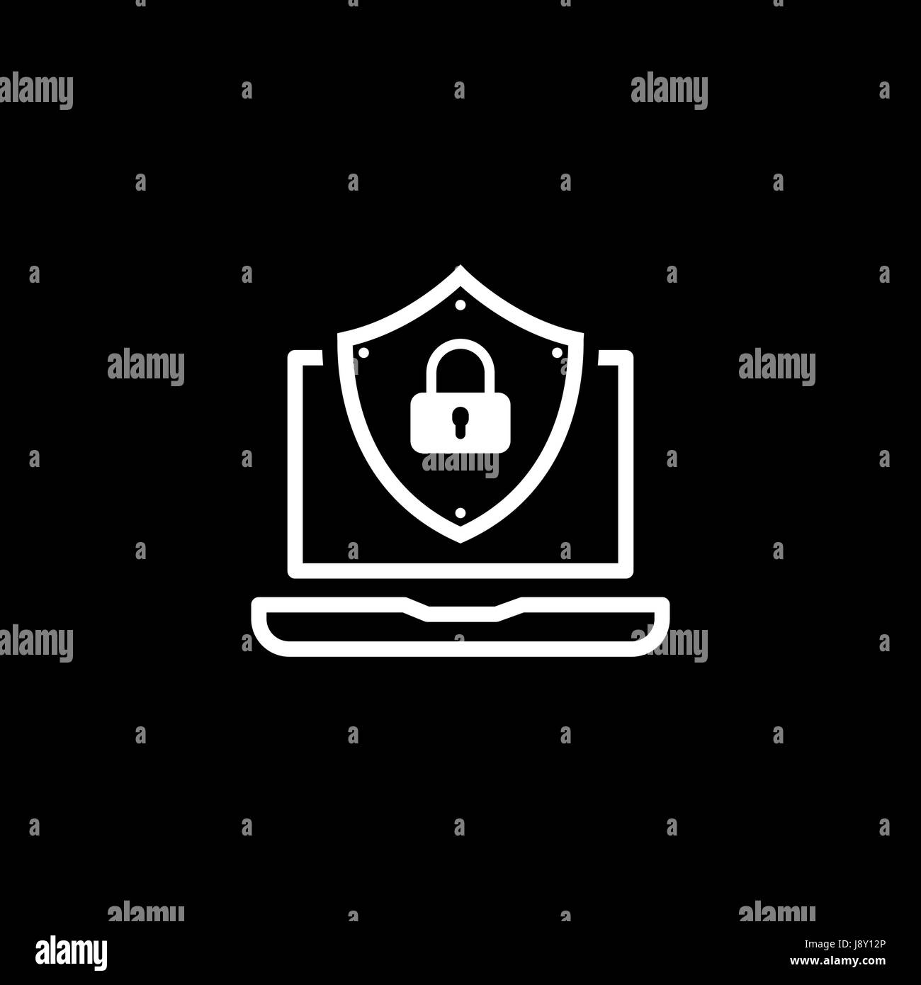 Internet Security Icon. Flat Design Stock Vector Image & Art - Alamy