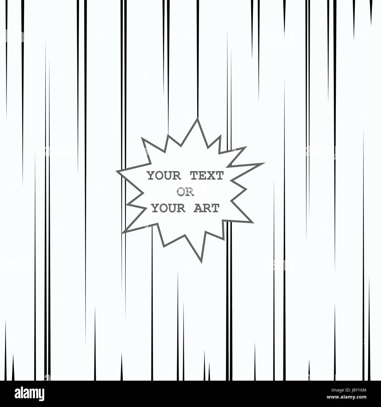 Comic book Speed Lines. Black and white vector elements. Vertical fast ...