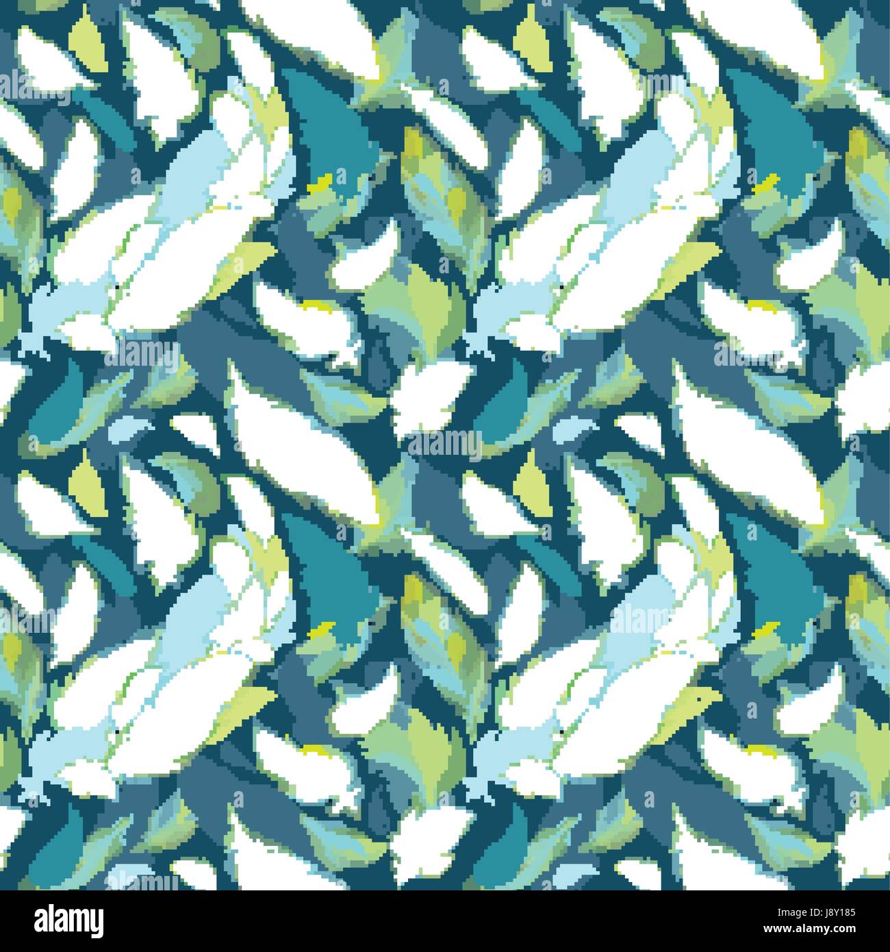 seamless pattern with zentangle boho tribal design elements in greenery ...