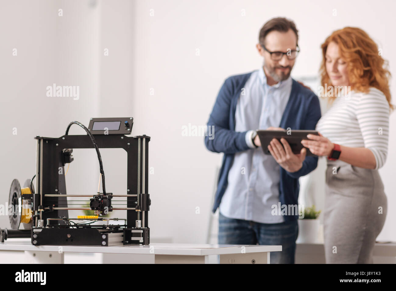 Selective focus of a professional 3d printing machine Stock Photo - Alamy