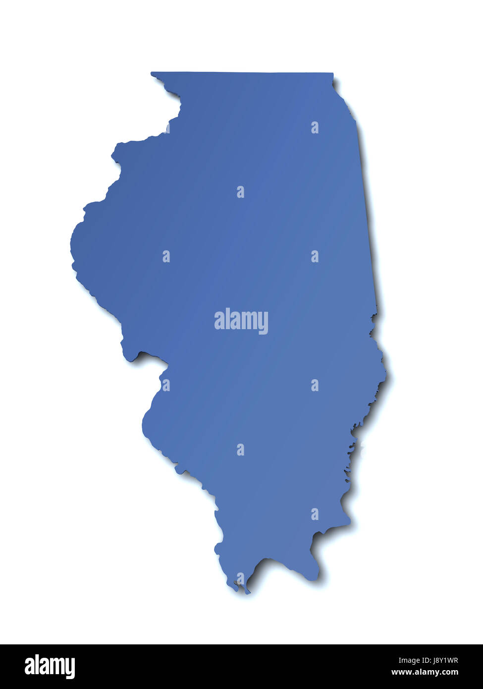 map of illinois - usa Stock Photo - Alamy