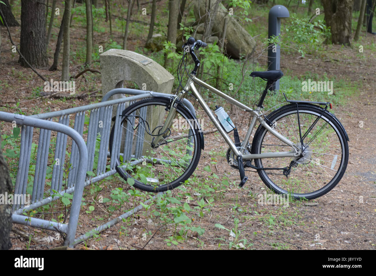 Bike in a bike rack Stock Photo - Alamy