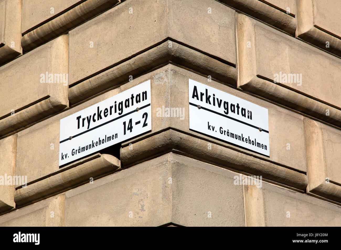 Street Sign in Stockholm, Sweden Stock Photo - Alamy