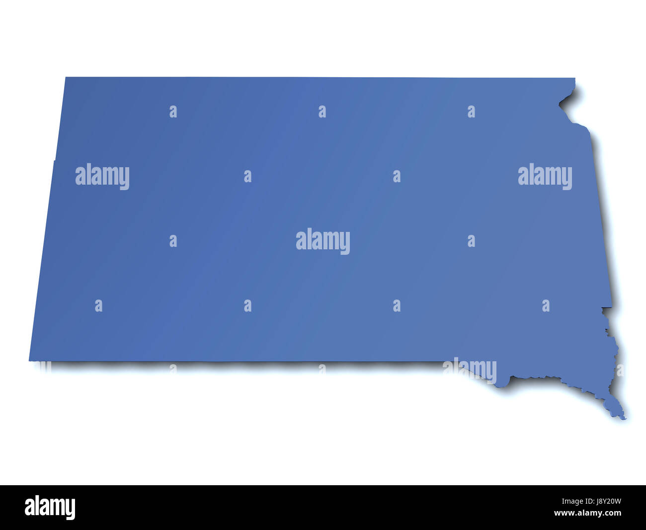Us states map south dakota hi-res stock photography and images - Alamy