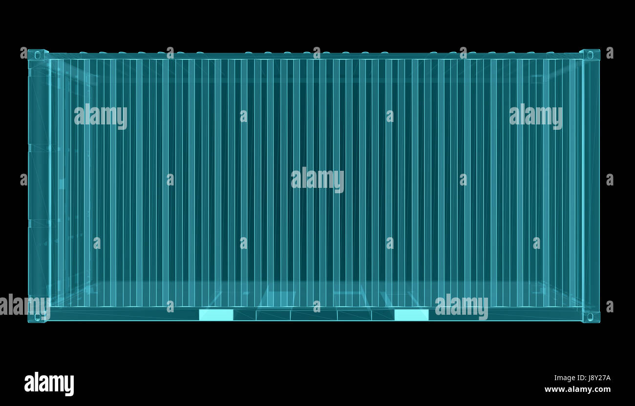 Shipping container. X-ray image Stock Photo - Alamy
