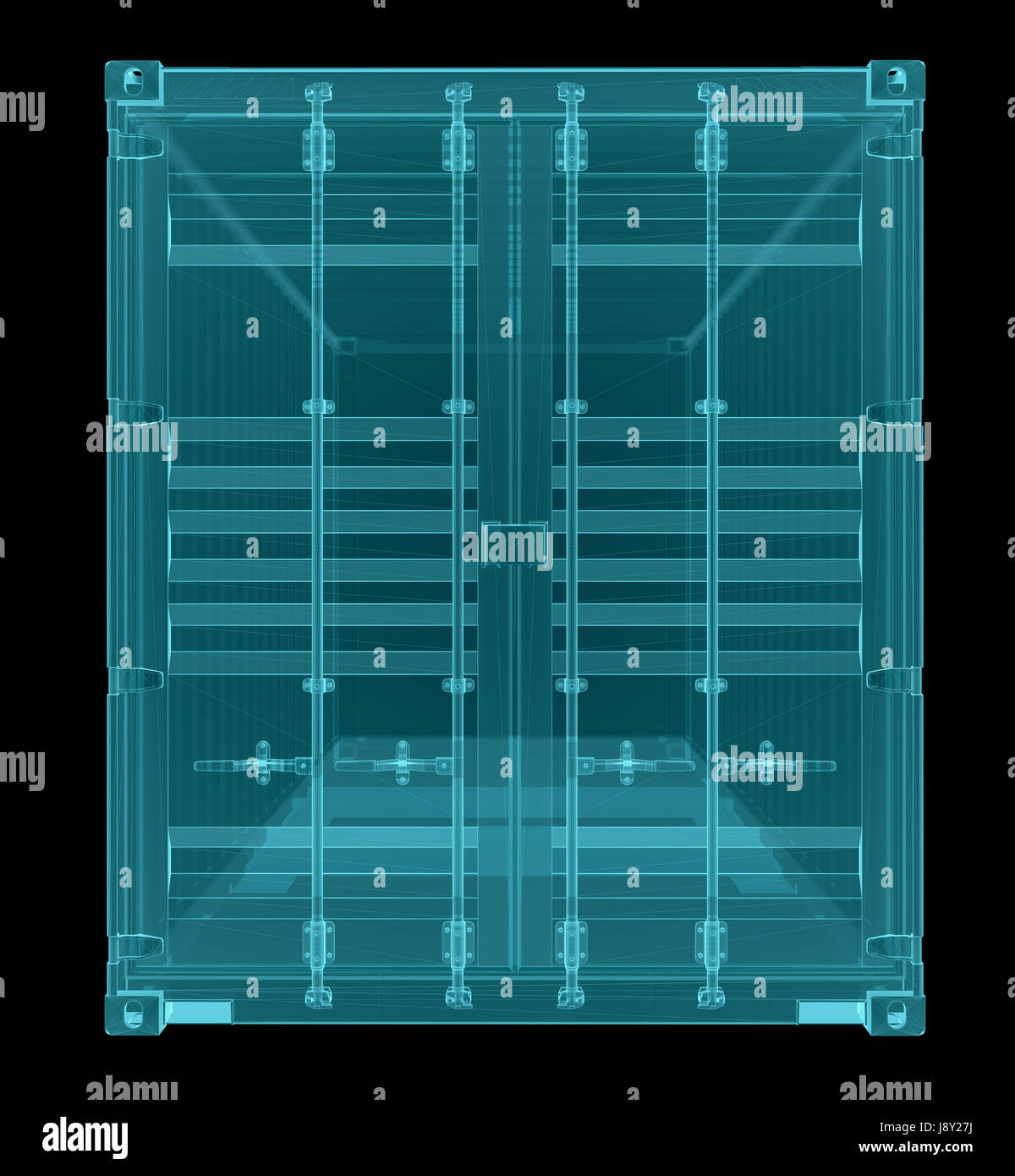 Shipping container. X-ray image Stock Photo - Alamy