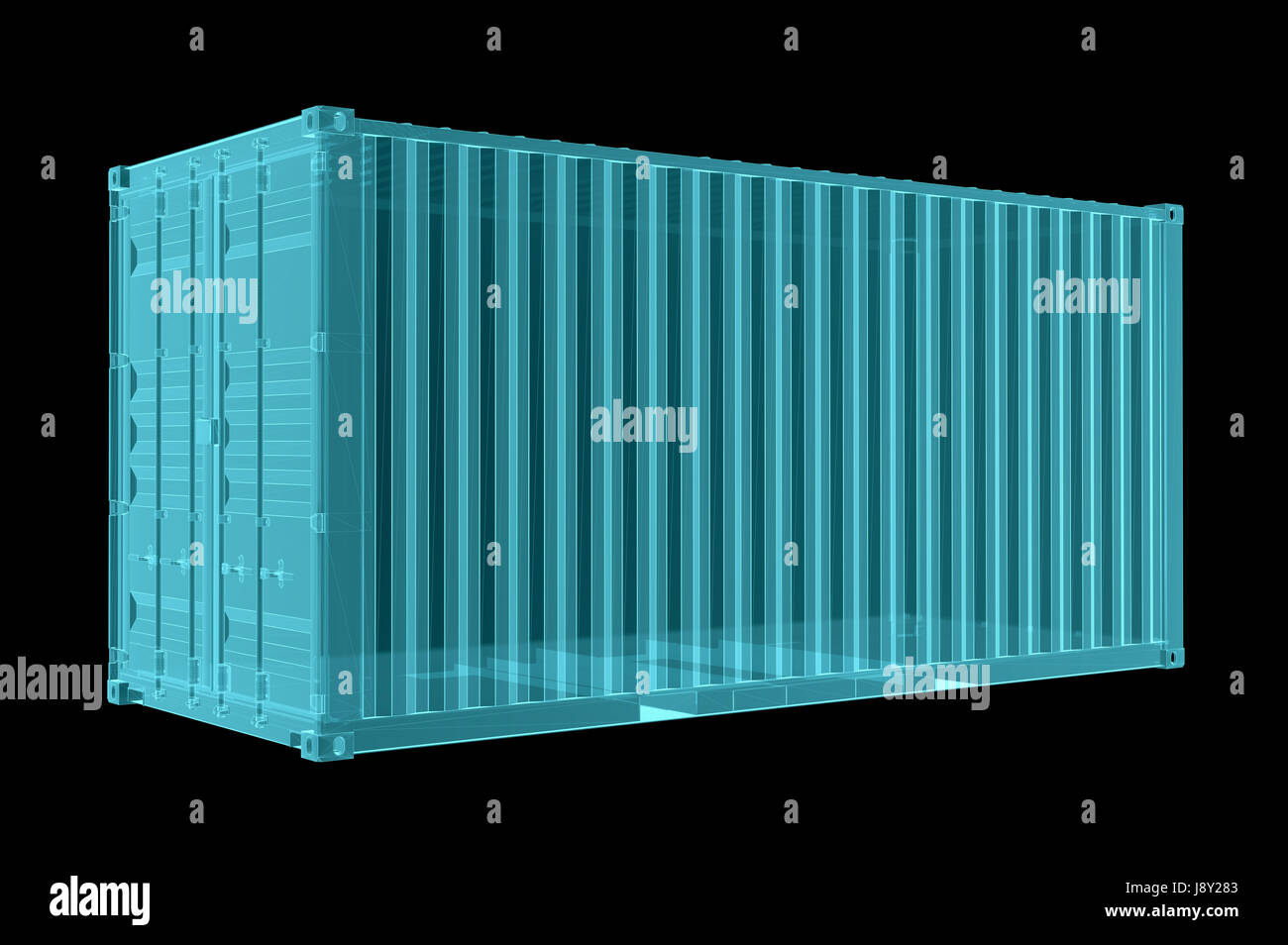 Shipping container. X-ray image Stock Photo - Alamy
