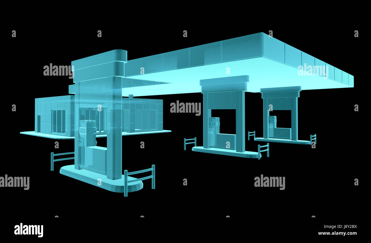 Gas Station. X-ray image Stock Photo - Alamy