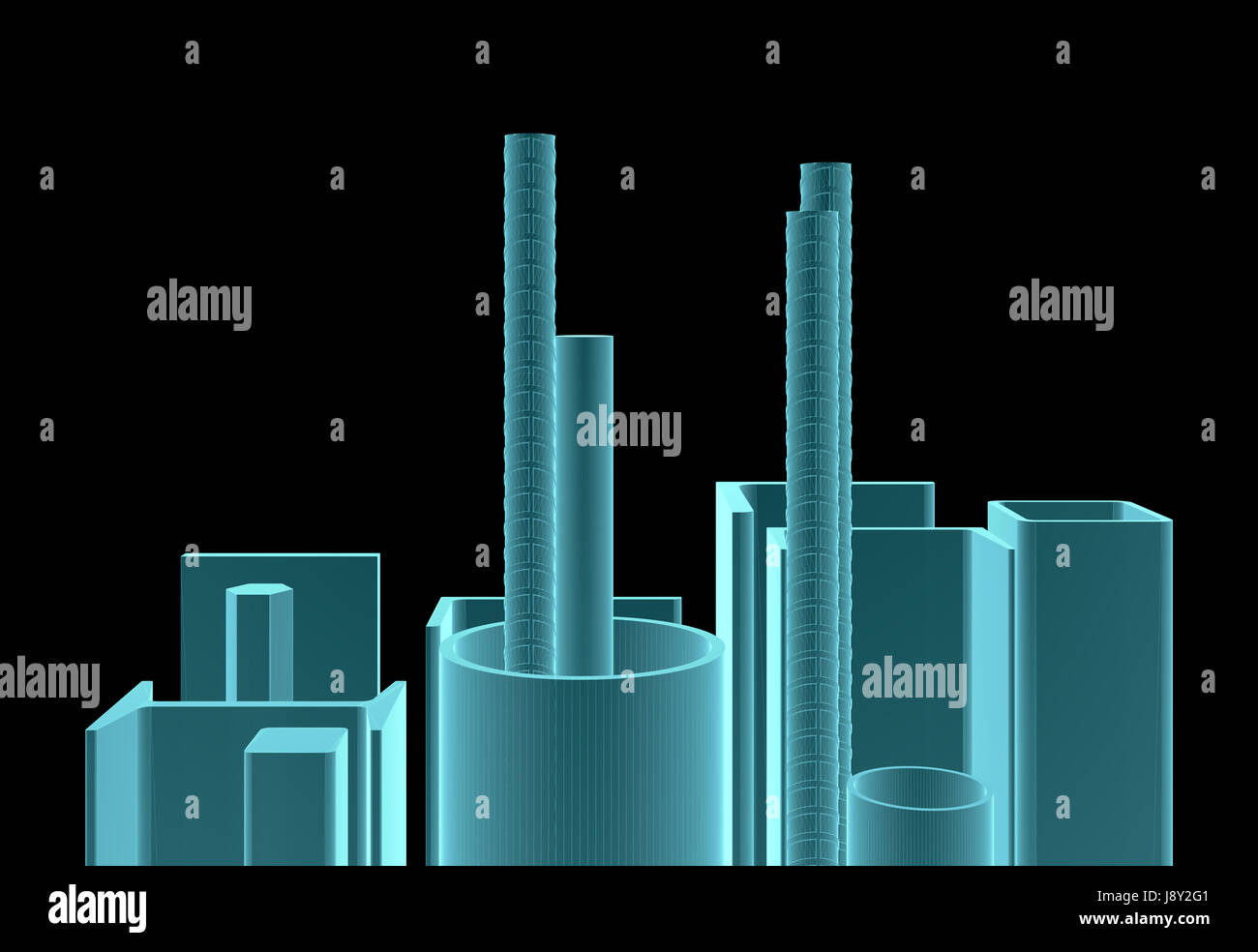 X-Ray Image Of Metal Products Stock Photo - Alamy