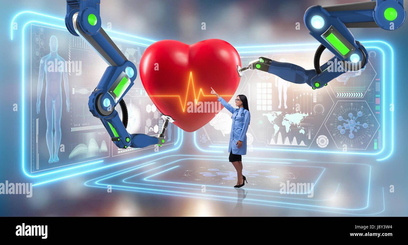 Heart surgery done by robotic arm Stock Photo - Alamy