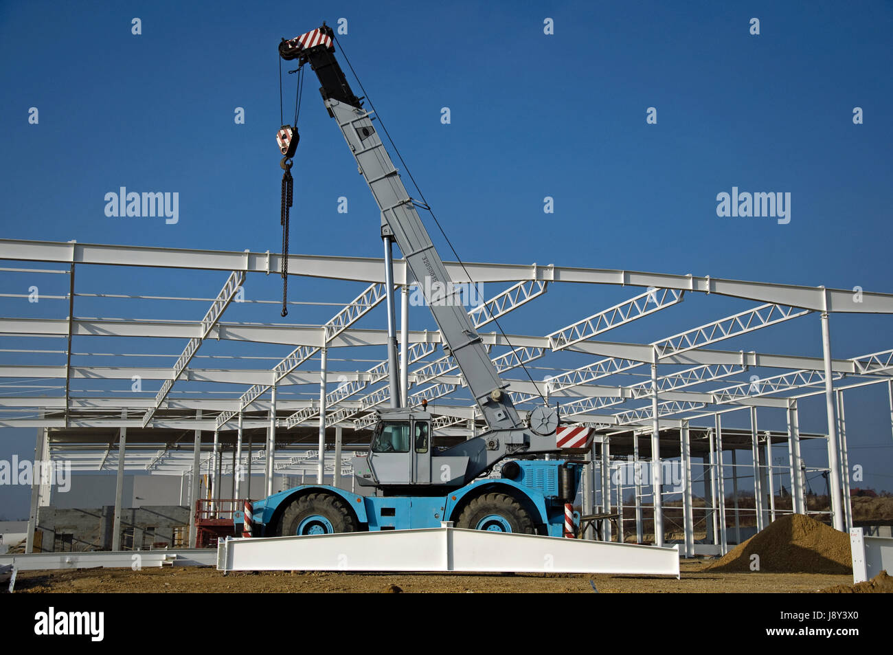 construction site of modern warehouse Stock Photo - Alamy