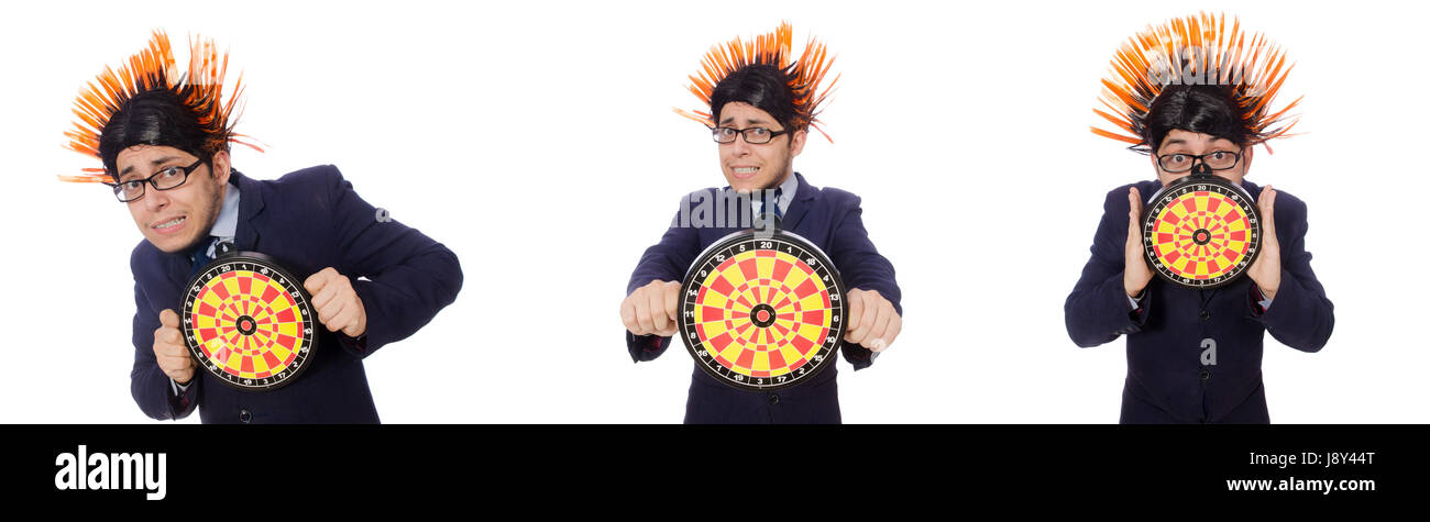 Funny man with mohawk hairstyle Stock Photo - Alamy