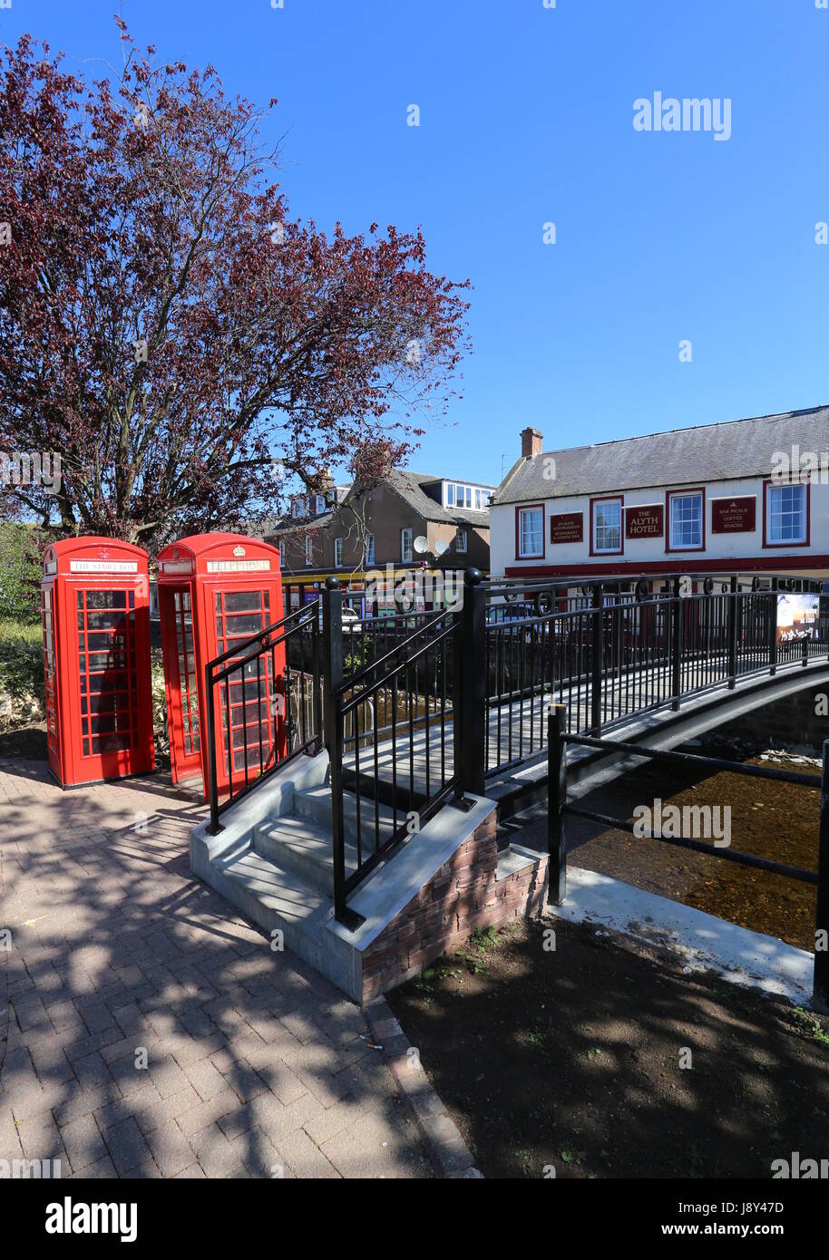 New Pedestrian bridge over Alyth Burn Alyth Scotland May 2017 Stock ...
