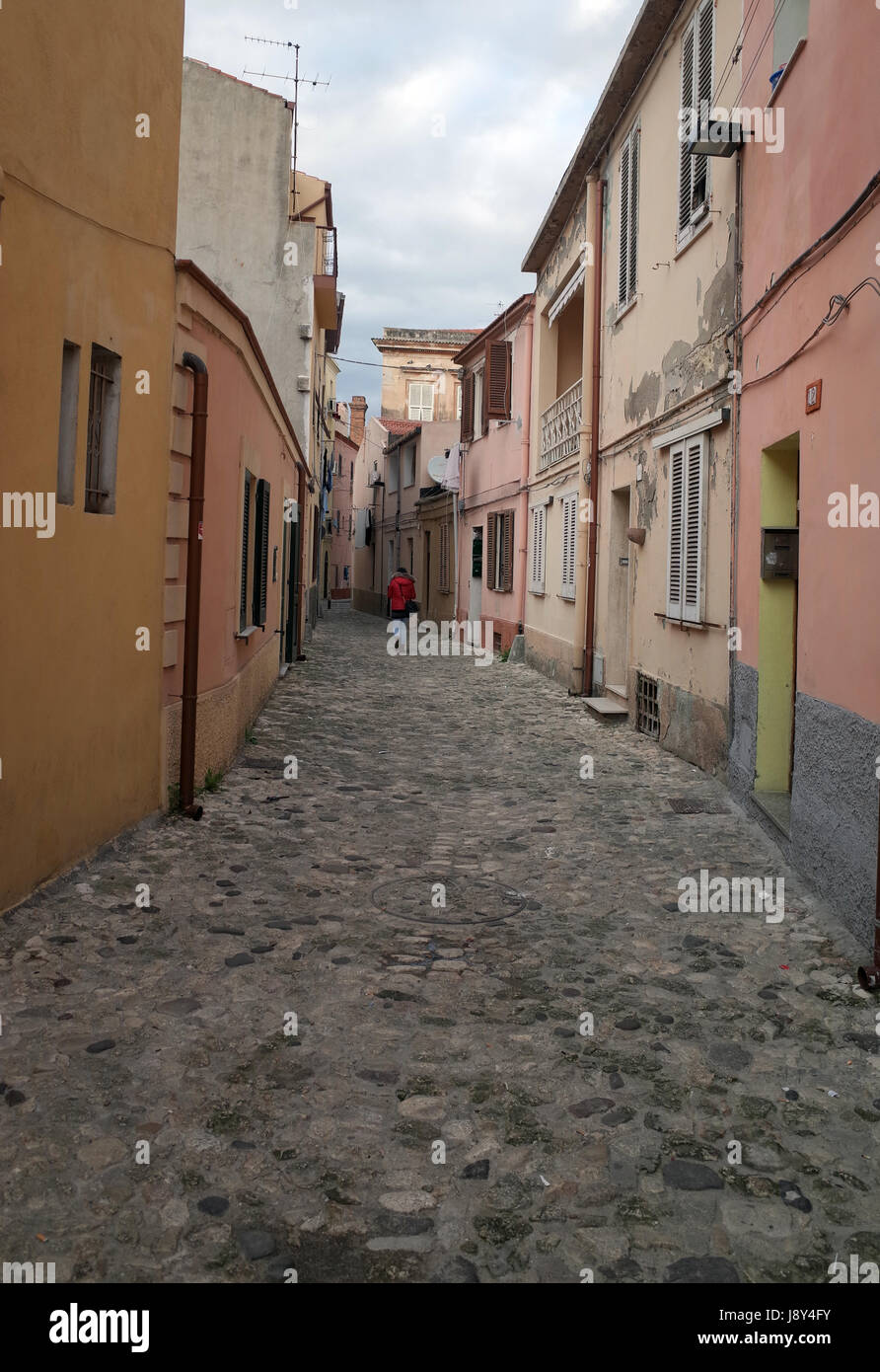 Sassari, Sardinia. Old town center Stock Photo - Alamy