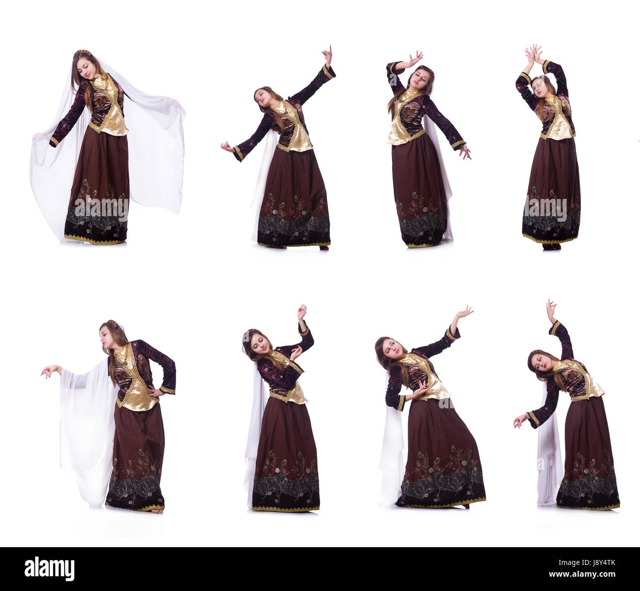 Young lady dancing traditional azeri dance Stock Photo - Alamy