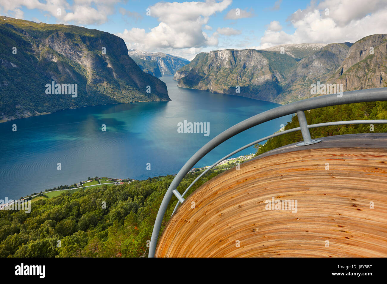 Norwegian fjord landscape. Stegastein viewpoint. Aurland. Visit Norway ...