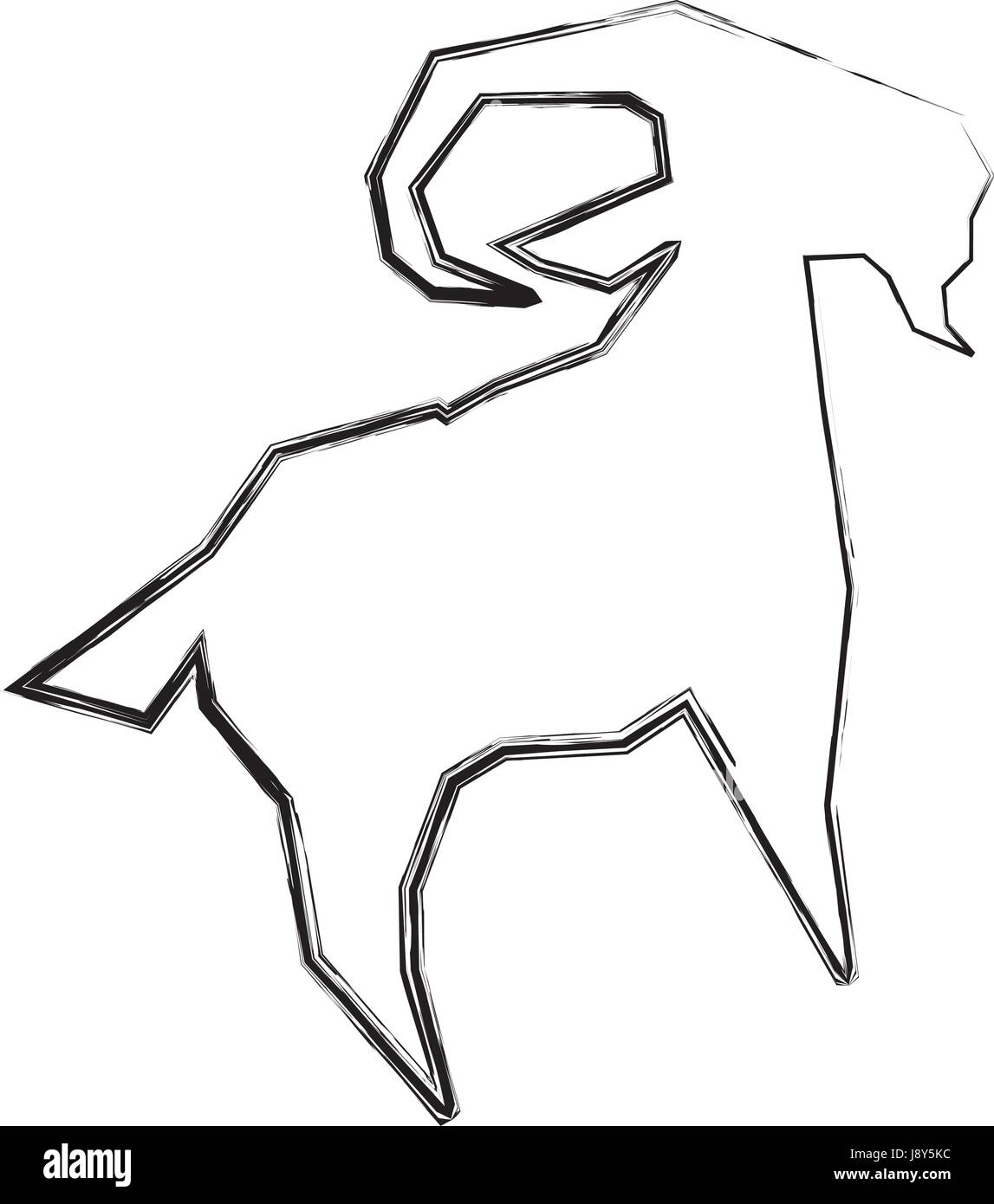 How to draw goat Cut Out Stock Images & Pictures - Alamy