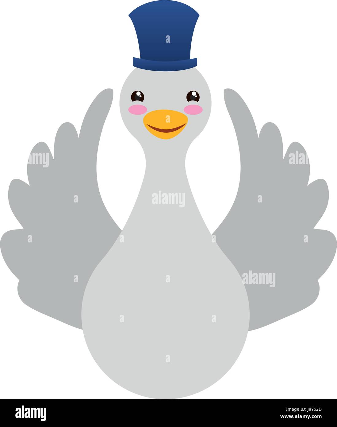 Cute goose cartoon Stock Vector Image & Art - Alamy
