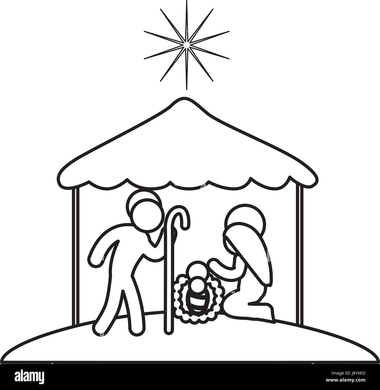 Christmas manger symbol Stock Vector Image & Art - Alamy