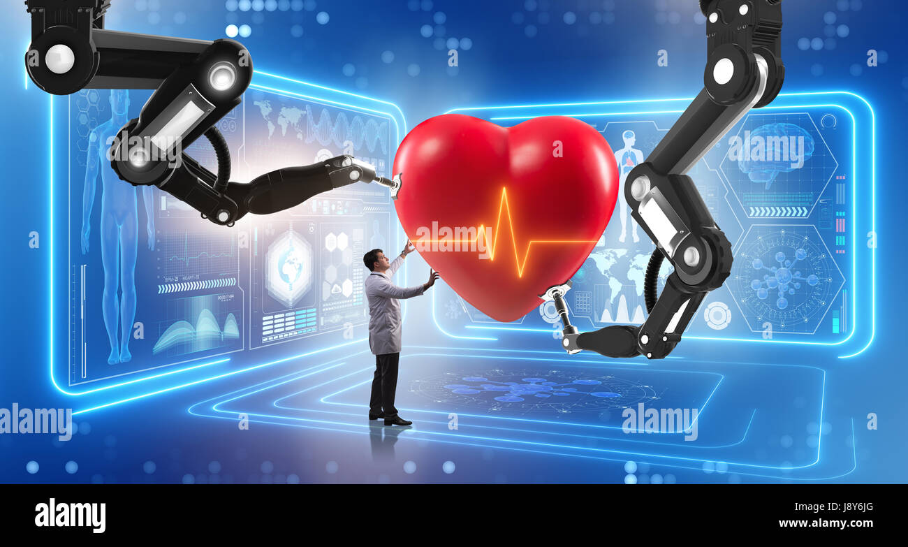 Heart surgery done by robotic arm Stock Photo - Alamy