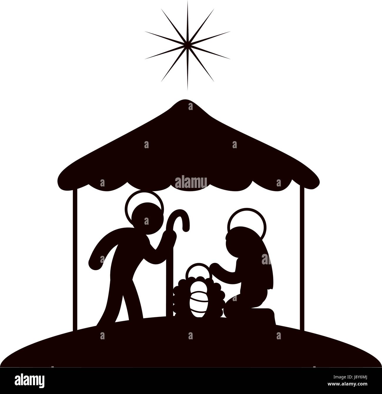 Nativity story manger Stock Vector Images - Alamy