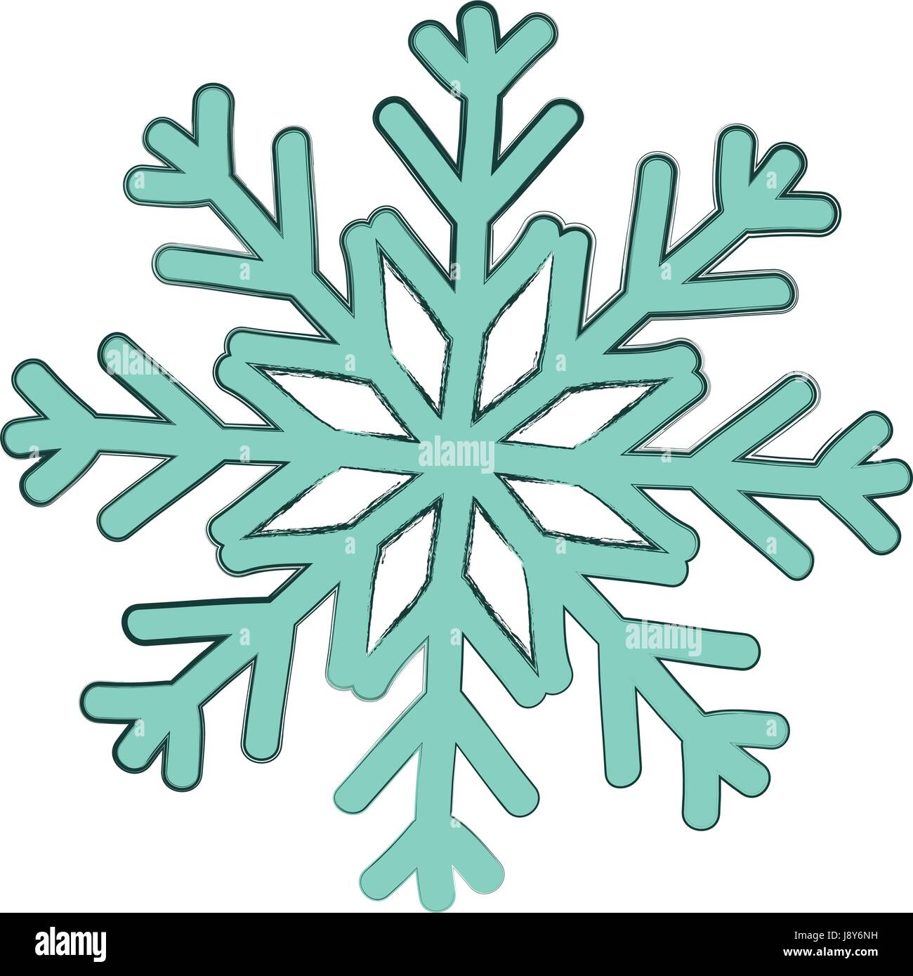 Snowflake winter symbol Stock Vector Image & Art - Alamy