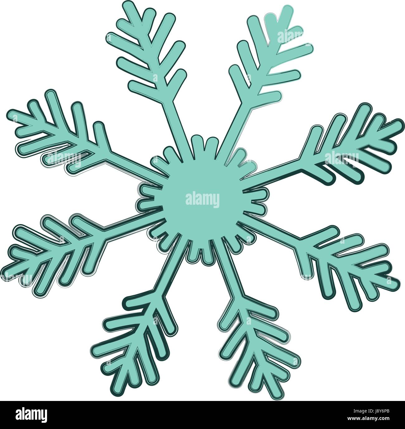 Snowflake winter symbol Stock Vector Image & Art - Alamy