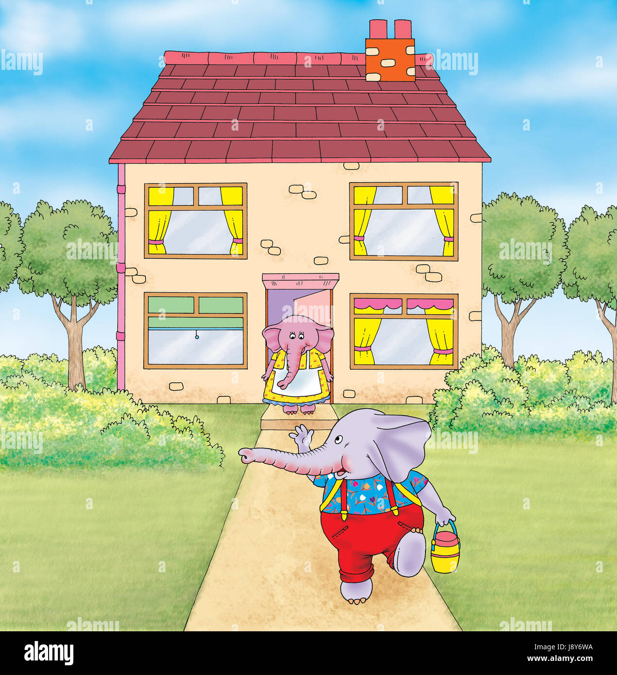 Elephant school children hi-res stock photography and images - Alamy