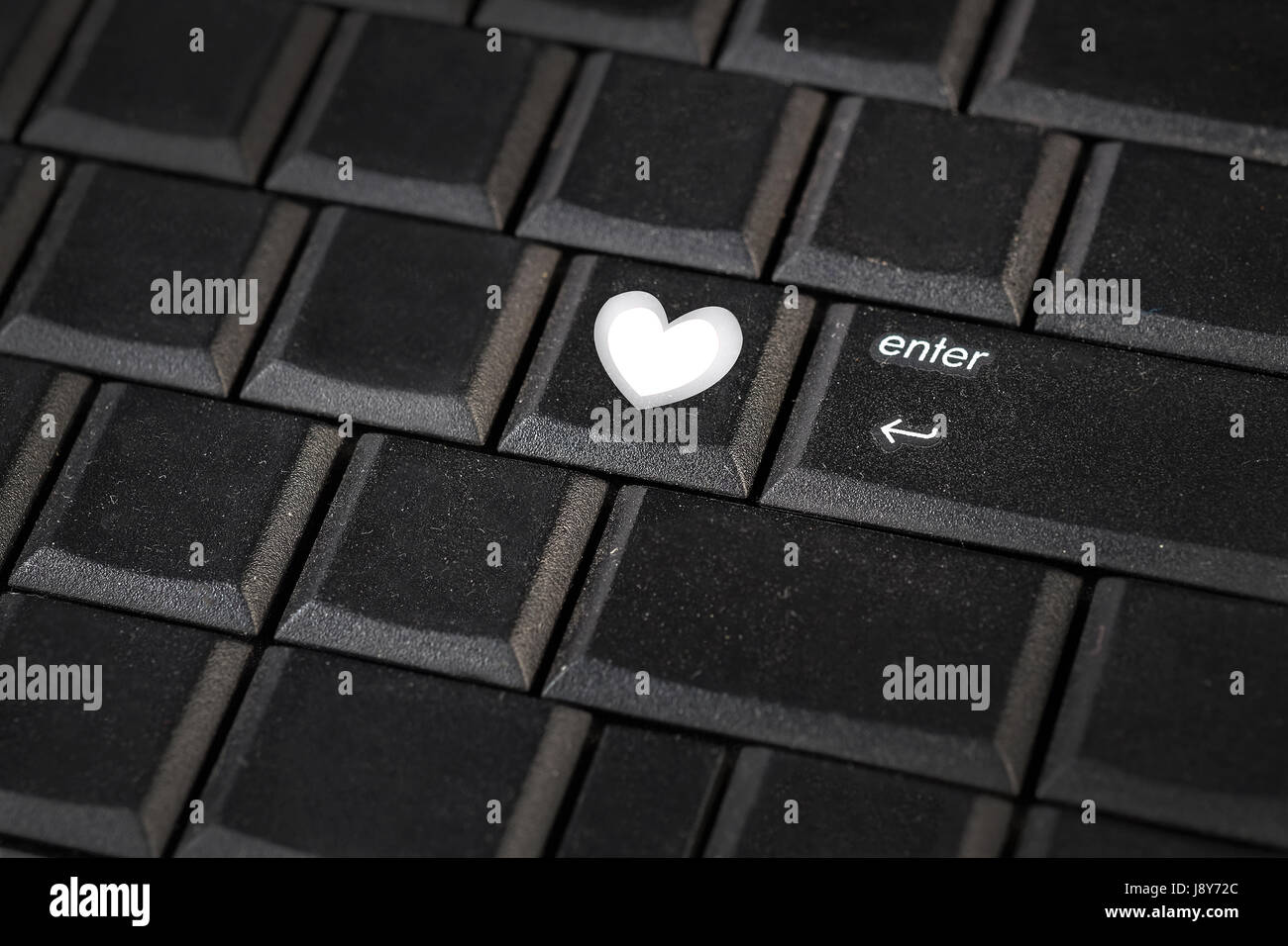Keyboard laptop key heart hi-res stock photography and images - Alamy
