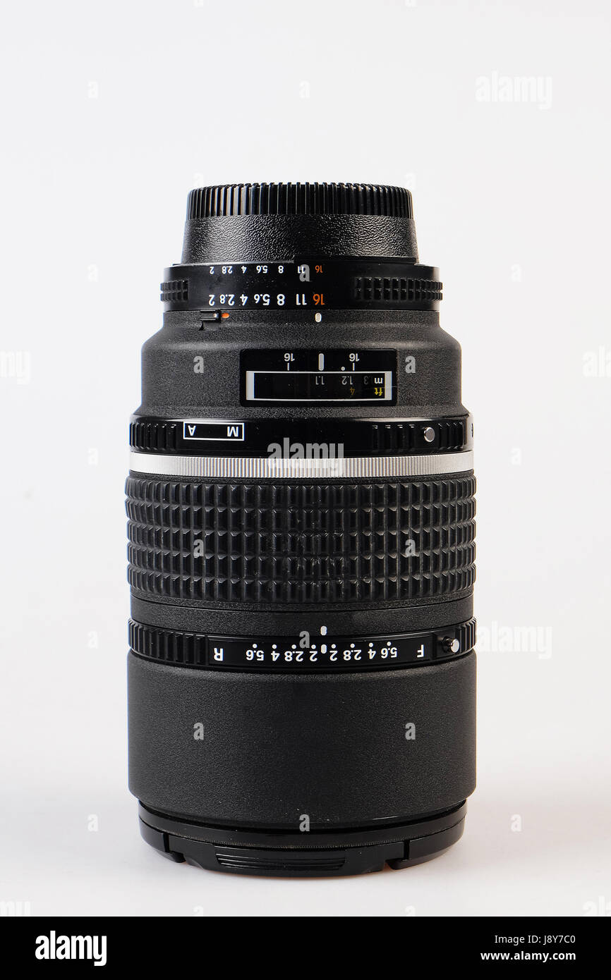 Black lens on a white background Stock Photo - Alamy