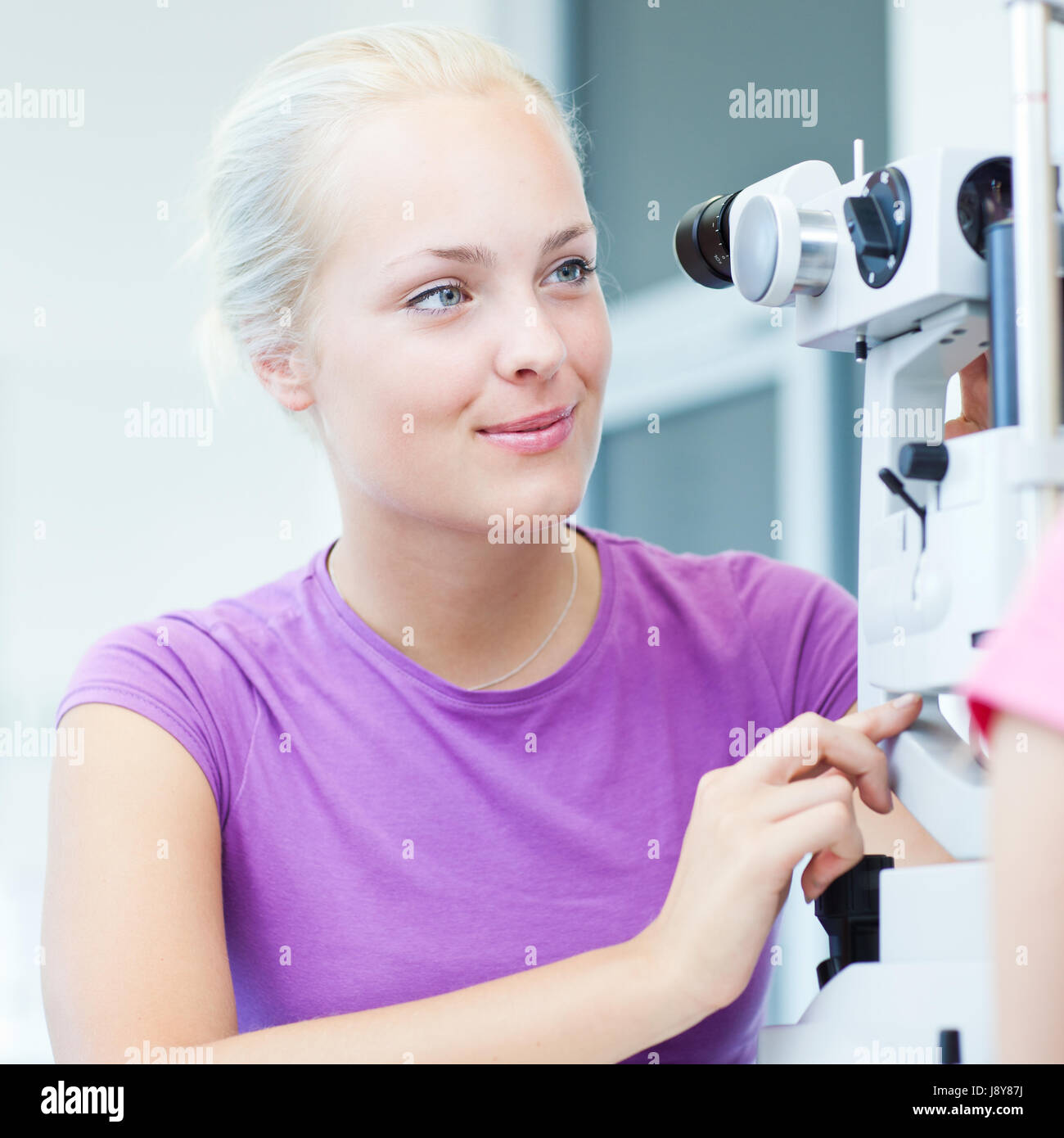 health, eyes, optician, patient, exam, inspection, doctor, physician, medic Stock Photo - Alamy